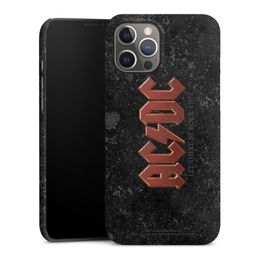 DeinDesign iPhone 12 Pro Max Handy Premium Case Smartphone Handyh&uuml;lle Schutzh&uuml;lle matt Acdc Merchandise Logo Premium Case