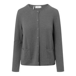 Strickjacke Maerz Muenchen "Maerz Muenchen 244000 Strickjacke Damen Bekleidung", Damen, Gr. 42, grau, 100% Wolle (Merino), Strickjacken Strickjacke