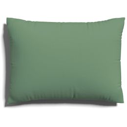 Kissenbezug Schlafgut "EASY JERSEY Kissenh&uuml;lle 100% Baumwolle, weicher Edel-Jersey, b&uuml;gelfrei", gr&uuml;n (gr&uuml;n mid), B:60cm L:80cm, Jersey, Obermaterial: 100% Baumwolle, Kissenbez&uuml;ge, Kissenbezug, mit farblich angepasstem Rei&szlig;verschluss, pflegeleicht, formstabil