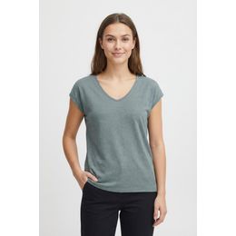 Kurzarmshirt Pieces "PC BILLO", Damen, Gr. M, trooper detail:gold lurex, Jersey, Obermaterial: 85% Viskose, 10% metallisierte Fasern, 5% Elasthan, Glitzermuster, unifarben, bequem normal, Rundhals, Shirts, Viskosemischung, loose fit