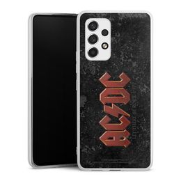 DeinDesign Galaxy A53 5G Handy Silikon H&uuml;lle Case transparent Handyh&uuml;lle Acdc Logo Merchandise Silikon Case