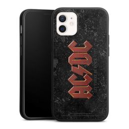 DeinDesign iPhone 12 mini Handy Premium Silikon H&uuml;lle Handyh&uuml;lle schwarz Case Acdc Merchandise Logo Silikon Premium Case