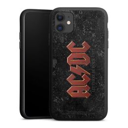 DeinDesign iPhone 11 Handy Premium Silikon H&uuml;lle Handyh&uuml;lle schwarz Case Acdc Logo Merchandise Silikon Premium Case