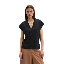 Marc O'Polo T-Shirt MARC O'POLO "mit TENCEL&trade; Modal", Damen, Gr. M, schwarz, Obermaterial: 48% Modal, 48% Baumwolle, 4% Elasthan, unifarben, loose fit, Shirts T-Shirt