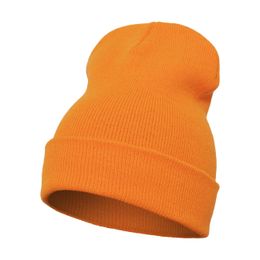 Beanie Flexfit "Flexfit Unisex Heavyweight Long Beanie", Herren, Gr. onesize, blazeorange, Kunstfaser, M&uuml;tzen Beanie
