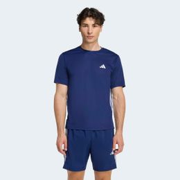 T-Shirt adidas Performance "WORKOUT ESSENTIALS 3-STRIPES", Herren, Gr. XXL, dunkelblau, wei&szlig;, Obermaterial: 100% Polyester, Rundhals, Shirts T-Shirt