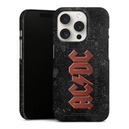 DeinDesign iPhone 15 Pro Handy Premium Case Smartphone Handyh&uuml;lle Schutzh&uuml;lle matt Acdc Merchandise Logo Premium Case