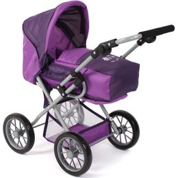 Bayer Chic 2000 Kombi-Puppenwagen CHIC2000 "Leni", lila (pflaume), Puppenwagen, KinderB:37cm H:68cm T:64cm, Kunststoff, Metall, Stoff, mit herausnehmbarer Tragetasche, B:37cm H:68cm T:64cm