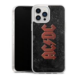 DeinDesign iPhone 13 Pro Max Handy Silikon H&uuml;lle Case transparent Handyh&uuml;lle Acdc Merchandise Logo Silikon Case