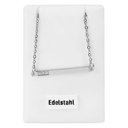 Adelia&acute;s Kette ohne Anh&auml;nger ADELIA&acute;S "Damen Halskette aus Edelstahl mit Strass Steinchen 43 cm", silber, Halsketten, Damen, 43cm, Edelstahl, Ideal als Geschenk &ndash; dezent und elegant