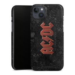 DeinDesign iPhone 14 Plus Handy Premium Case Smartphone Handyh&uuml;lle Schutzh&uuml;lle gl&auml;nzend Acdc Merchandise Logo Premium Case