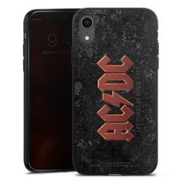 DeinDesign iPhone Xr Handy Silikon H&uuml;lle Case schwarz Handyh&uuml;lle Acdc Merchandise Logo