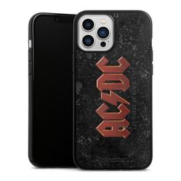 DeinDesign iPhone 13 Pro Max Handy Silikon H&uuml;lle Case schwarz Handyh&uuml;lle Acdc Merchandise Logo