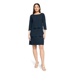 Sommerkleid Betty Barclay "Damen mit 3/4 Arm", Damen, Gr. 36, Normalgr&ouml;&szlig;en, dunkelblau, Obermaterial: 95% Polyester, 5% Elasthan. Futter: 100% Polyester, gerade kurz, Rundhals, Kleider Sommerkleid