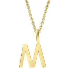 Kettenanh&auml;nger ONE ELEMENT "Buchstaben Anh&auml;nger aus 333 Gelbgold", gold, Schmuckanh&auml;nger, Damen, Buchstabe M, A, Gelbgold 333 Gold, Gelbgold 333, Gold, Kettenanh&auml;nger, Ein Schmuckst&uuml;ck mit Pers&ouml;nlichkeit &ndash; ideal zum Verschenken