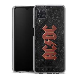 DeinDesign Galaxy A12 Handy Silikon H&uuml;lle Case transparent Handyh&uuml;lle Acdc Logo Merchandise Silikon Case