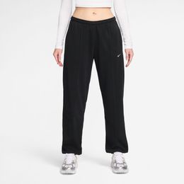 Sporthose Nike Sportswear "W NSW CHLL FT JGGR PANT", Damen, Gr. XL, N-Gr, schwarz, schwarz,, Obermaterial: 70% Baumwolle, 30% Polyester, Hosen Sporthose, aus French Terry, zwischen Fleece und Jersey-Strick