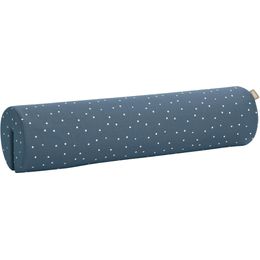 Nackenkissen Paidi "in verschiedenen Farben, gepunktet, 85 cm, Baumwolle, Bettkantenschutz", night blau, L:85cm &Oslash;:20cm, Baumwolle, Funktionskissen, Aufsteckkissen, abnehmbarer und waschbarer Bezug, R&uuml;ckenkissen