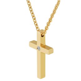 Adelia&acute;s Kette ohne Anh&auml;nger ADELIA&acute;S "Damen Halskette mit Anh&auml;nger &ndash; Kreuz aus Edelstahl", gold, Halsketten, Damen, 48cm, Edelstahl, Sch&ouml;ne Geschenkidee zum Muttertag