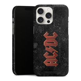 DeinDesign iPhone 15 Pro Max Handy Premium Case Smartphone Handyh&uuml;lle Schutzh&uuml;lle matt Acdc Merchandise Logo Premium Case