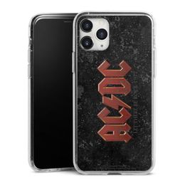 DeinDesign iPhone 11 Pro Max Handy Silikon H&uuml;lle Case transparent Handyh&uuml;lle Acdc Merchandise Logo Silikon Case