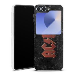 DeinDesign Galaxy Z Flip 6 Handy Hard Case Schutzh&uuml;lle transparent Smartphone Handy H&uuml;lle Acdc Logo Merchandise Hard Case