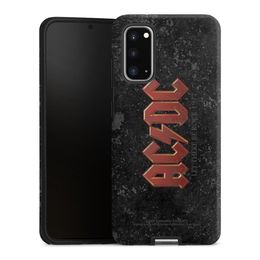 DeinDesign Galaxy S20 Handy Panzer Handyh&uuml;lle robuste Outdoor H&uuml;lle Schutzh&uuml;lle matt Acdc Merchandise Logo Tough Case