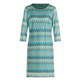 Etuikleid Betty Barclay "Damen mit 3/4 Arm", Damen, Gr. 36, Normalgr&ouml;&szlig;en, blau, gr&uuml;n, Obermaterial: 100% Polyester. Futter: 100% Polyester, festlich, ausgestellt kurz, U-Boot-Ausschnitt, Kleider Etuikleid