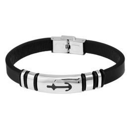 Adelia&acute;s Armband ADELIA&acute;S "Unisex Armband aus Leder 21 cm", silber, Armb&auml;nder, Damen, 21cm, Leder, Armband, Ein kleines Geschenk mit gro&szlig;er Wirkung
