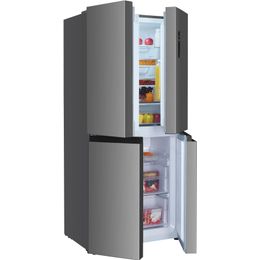 Hanseatic Multi Door, Energieeffizienz: E (A-G), silber (edelstahl optik), B:79cm H:180cm T:62cm, K&uuml;hlschr&auml;nke, inkl. 3 Jahre Herstellergarantie, Topseller