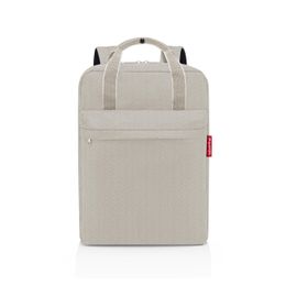 Rucksack Reisenthel "Reisenthel allday backpack M", Herren, Gr. B/H/T: 30cm x 39cm x 13cm, herringbone sand, Polyester, unifarben, Rucks&auml;cke Rucksack