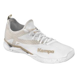 Hallenschuh Kempa "Hallen-Sport-Schuhe Wing Lite 2.0 W", Herren, Gr. 10, wei&szlig; (wei&szlig;, gold), Obermaterial: 100% Textilmaterial TEXMAT., Schuhe Hallenschuh
