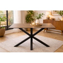 Esstisch ACTONA GROUP "Heaven", , schwarz, rostbraun lemco, schwarz, rostbraun lemco, B:135cm H:75,5cm T:80cm, Tische, Esstisch