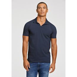 Poloshirt LINDBERGH "Poloshirt Slim Fit", Herren, Gr. XXL, blau (navy), Obermaterial: 95% Baumwolle, 5% Elasthan, unifarben, schmal, Shirts