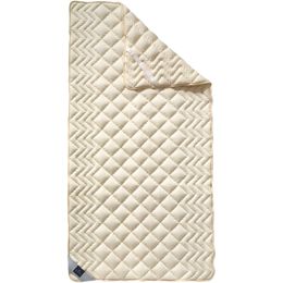 Matratzenauflage Billerbeck "740 Multilind", beige (natur), B:120cm L:200cm, Bezug (oben): 100% Baumwolle. Bezug (unten): 100% Baumwolle. F&uuml;llung: 100% Schurwolle, Matratzenzubeh&ouml;r, Die Leichtauflage f&uuml;r erh&ouml;hten Schlafkomfort