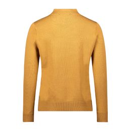 Strickpullover Betty Barclay "Damen mit Stehkragen", Damen, Gr. 46, gold, Strick, Obermaterial: 55% Viskose, 30% Polyester, 15% Polyamid, Basic, gerade normal, Pullover Strickpullover