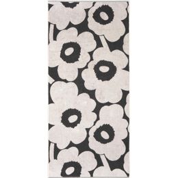 Duschtuch Marimekko "UNIKKO", anthrazit,sanftes wei&szlig;, B:70cm L:150cm, Frottier, Obermaterial: 100% Baumwolle, Handt&uuml;cher, 100% Baumwolle, angenehm weich, 70 x 150 cm