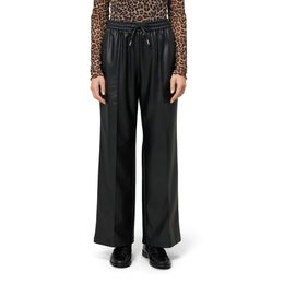 Stoffhose Zero "Damen in Lederoptik weites Bein 30 Inch", Damen, Gr. 42, Normalgr&ouml;&szlig;en, schwarz beauty, Stoff, Obermaterial: 100% Polyester. Besatz: 63% Polyacryl, 37% Polyamid. F&uuml;llung: . &Auml;rmelfutter: 63% Polyacryl, 37% Polyamid, gl&auml;nzend, figurbetont lang, Hosen Stoffhose, weiteres Detail