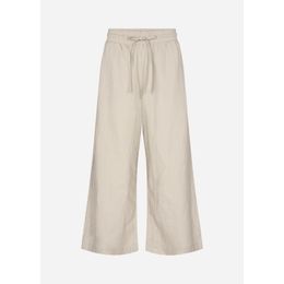 Schlupfhose soyaconcept "SC-INA 12-C", Damen, Gr. M, N-Gr, sand, Web, Obermaterial: 55% Leinen, 45% Viskose, unifarben, kn&ouml;chelfrei, Hosen Schlupfhose, Viskosemischung mit Leinen