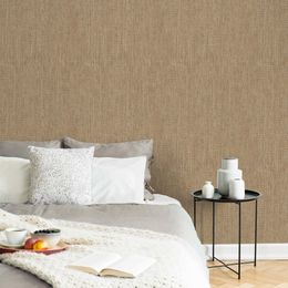 Vliestapete SUPERFRESCO EASY "Canvas Warm", braun, B:0,52m H:10m L:10m, Vlies, Tapeten, 10mx52cm (ca. 5m2)