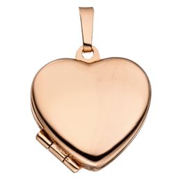 Medallionanh&auml;nger Jobo "Anh&auml;nger Medaillon Herz 18,3 mm", rosa (ros&eacute;goldfarben), Schmuckanh&auml;nger, Damen, Silber 925 (Sterlingsilber), 925 Silber ros&eacute;gold vergoldet