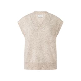 Pullunder Maerz Muenchen "Maerz Muenchen 314400 Pullunder Damen Bekleidung", Damen, Gr. 42, beige, 40% Polyamid, 30% Alpaka, 30% Wolle, V-Ausschnitt, Pullover Pullunder