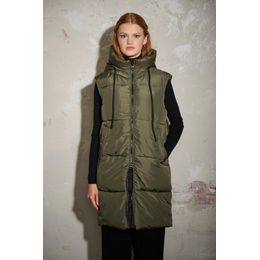Haily's Steppweste HAILY&rsquo;S "SL P VT Jo44leen", Damen, Gr. XS, khaki, Steppware, Obermaterial: 100% Polyester, unifarben, Po-bedeckend, Westen Steppweste