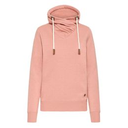 Longpullover oxmo "Sweatshirt OXMille", Damen, Gr. XS, braun (cameo braun melange), Obermaterial: 55% Polyester PES. 45% Baumwolle CO., Pullover Longpullover
