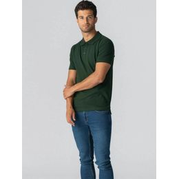 Kurzarmhemd TEESHOPPEN "TEESHOPPEN Polo shirt Muscle Polo", Herren, Gr. S, Normalgr&ouml;&szlig;en, dunkelgr&uuml;n, Obermaterial: 92% Baumwolle, 8% Elasthan, Hemden