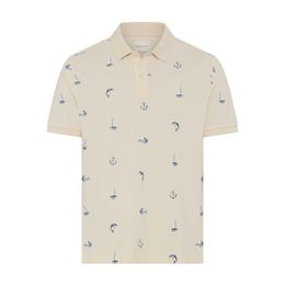 Poloshirt Gant "EMBROIDERED", Herren, Gr. 4XL, creamed wei&szlig;, Jersey, Obermaterial: 100% Baumwolle, bestickt, regular fit, Rippb&uuml;ndchen, Shirts, mit Anker-Stickerei allover