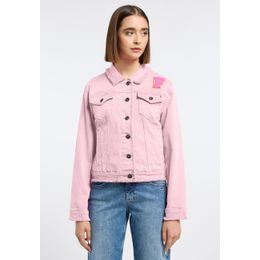 Frieda & Freddies New York Jeansjacke FRIEDA & FREDDIES "Denim Jacket "F", Damen, Gr. XXL, rosa, 98% Baumwolle, 2% Elasthan, unifarben, ohne Ausschnitt, normaler Saum, Jacken Jeansjacke