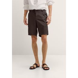 Bermudas Bugatti "Soft touch", Herren, Gr. 48, Normalgr&ouml;&szlig;en, 80, braun, 55% Leinen, 45% Baumwolle, unifarben, normal, Hosen Bermudas, Leinen-Baumwoll-Mix