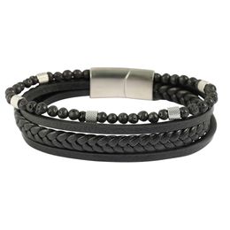 Adelia&acute;s Armband ADELIA&acute;S "Herren Armband &ndash; Lederarmband aus Leder 23 cm", schwarz, Armb&auml;nder, Herren, 23cm, Leder, Armband, Ideal als Geschenk zum Valentinstag