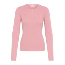 Rundhalspullover oxmo "Rundhalspullover OXSolray", Damen, Gr. L, rosa (zephyr), Obermaterial: 50% Viskose CV. 28% Polyester PES. 22% Polyamid PA., Sweatshirts Rundhalspullover